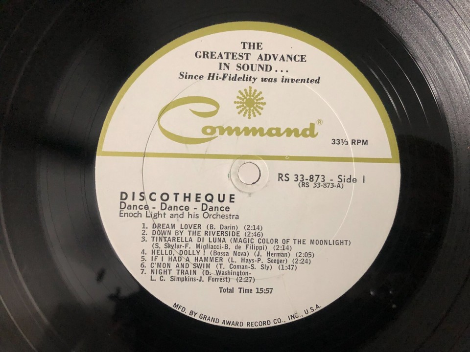 Enoch Light Orchestra DISCOTHEQUE DANCE DANCE DANCE 1964 Command MONO ...