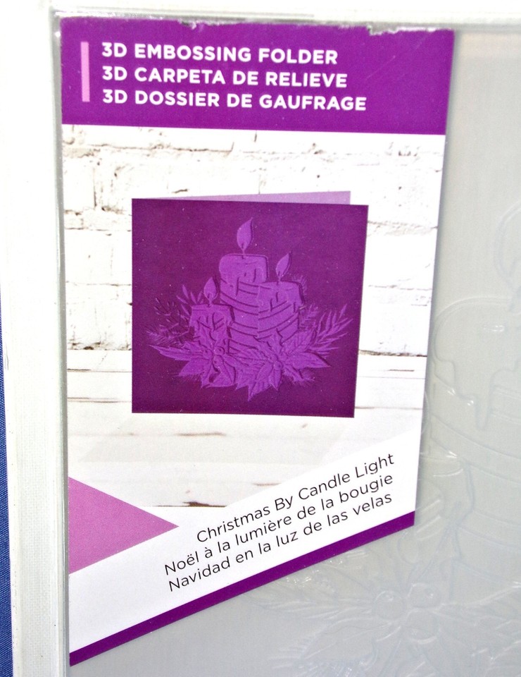 Gemini Christmas by Candle Light 3 D Embossing Folder Christmas Holiday ...