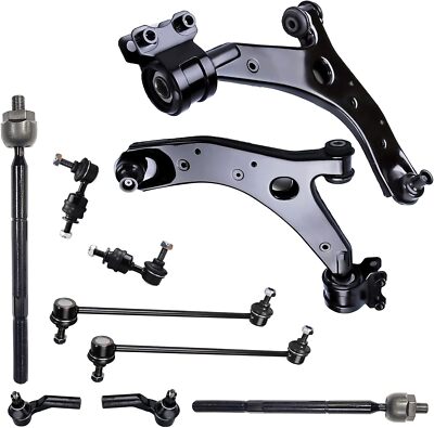 10pc Front Lower Control Arm Sway Bar Link Tie Rod End for Mazda 3/3 ...