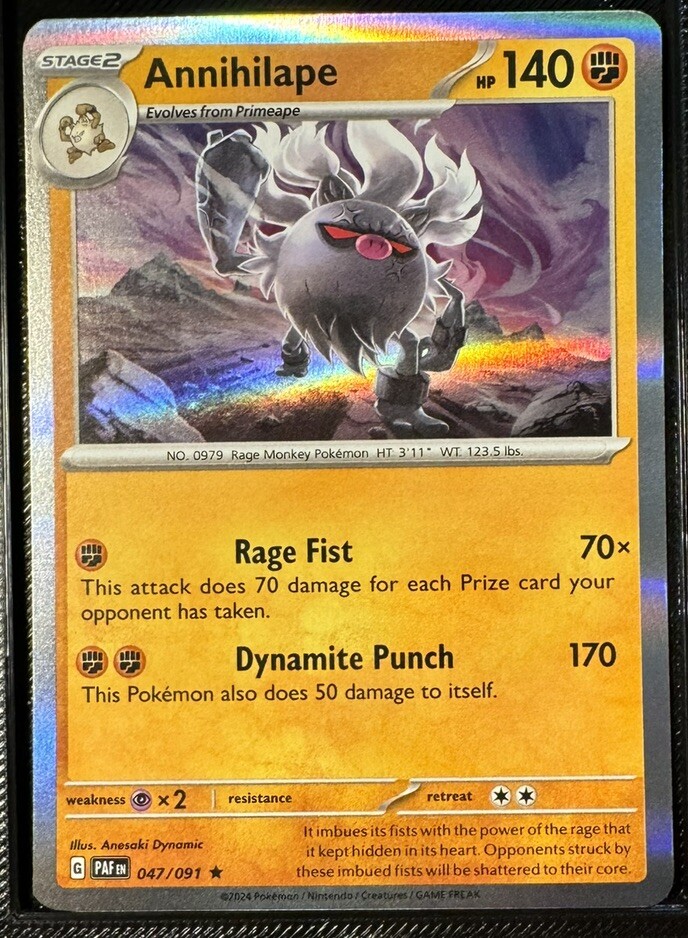 Annihilape 47/91 Paldean Fates Reverse Holo PAF EN Pokemon Card Scarlet ...