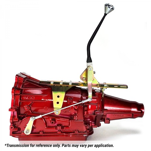 Ford AOD Single Action Shifter Kit 12" Black Arm w/ Bend and Delux Knob ...