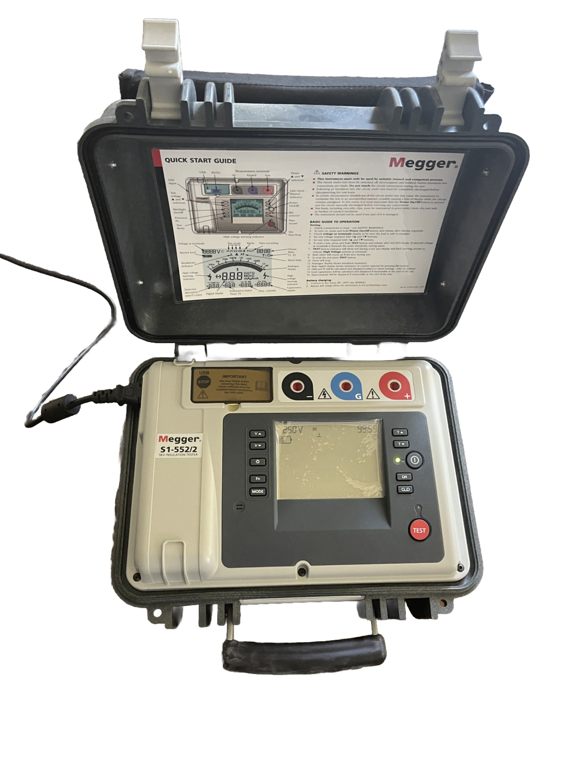 Megger S1-552 5kv Insulation Tester Megohmmeter Fluke 1550 for sale ...
