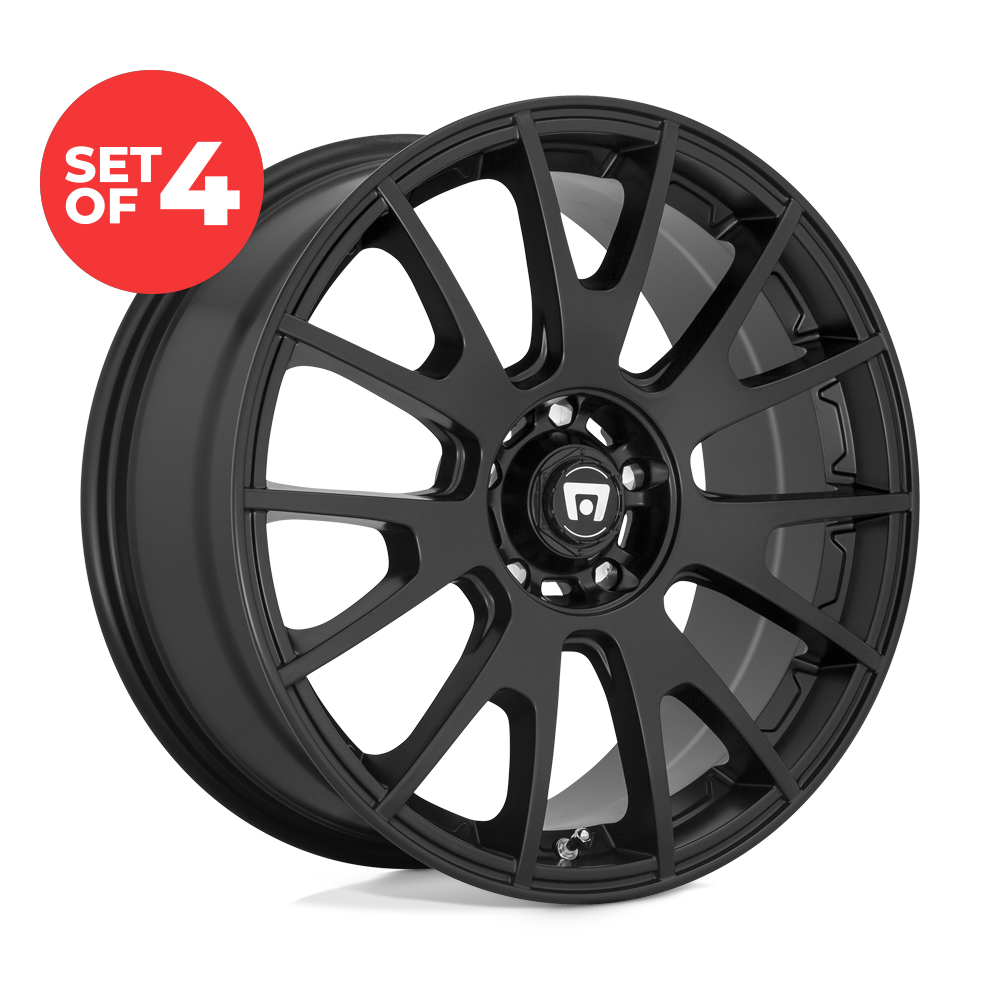 (Set of 4) Motegi MR118 MS7 Wheels 18x8 5x120 +32 mm Black Rims 18 ...