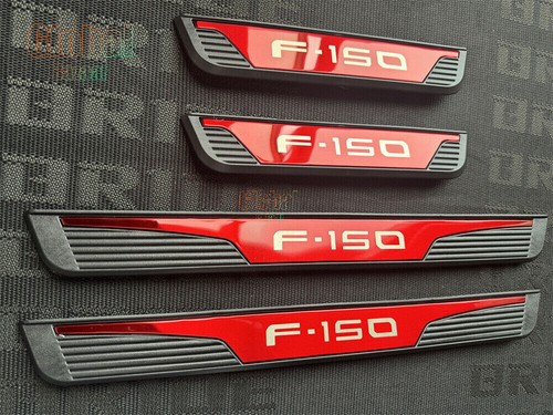 4PCS Red Door Scuff Sill Cover Panel Step Protector for Ford F-150 | eBay