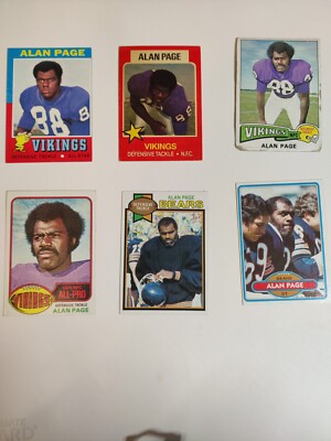 Lot of 6 vintage Topps 1971- 1980 Alan Page trading cards | eBay