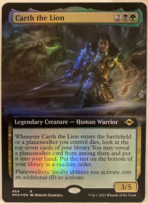 Mtg Magic carth the lion FOIL EXTENDED BORDERLESS ENGLISH carth le lion ...
