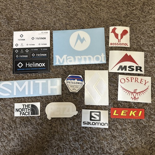 12A Outdoor Stickers Smith Optics Black Diamond Osprey Petzl Marmot ...