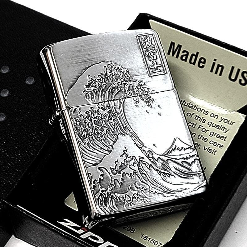ZIPPO Japanese Pattern Wave Fuji Stylish Lighter Design Japan | eBay UK