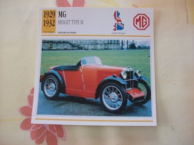 CARTE FICHE MG MIDGET TYPE M | eBay