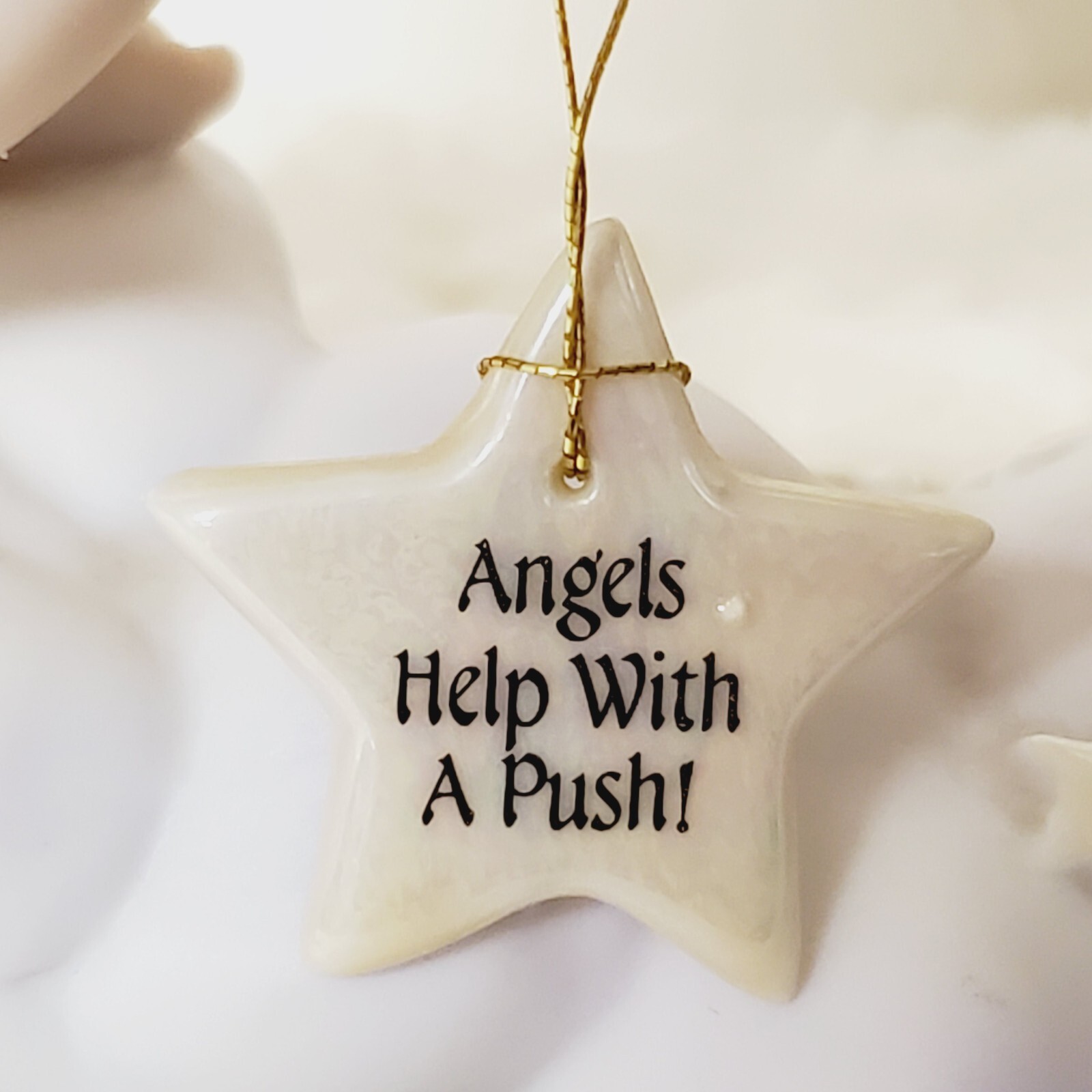 Fitz & Floyd Little Miracles Angels Help with a Push Cherib Teddy Bear ...