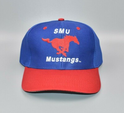 SMU Mustangs Vintage 90's Logo 7 Twill Snapback Cap Hat - NWT | eBay