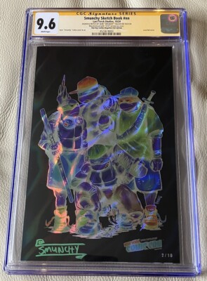 Smunchy Hip Hop Turtles Sketch book CGC 9.6 Signature Series Negative ...