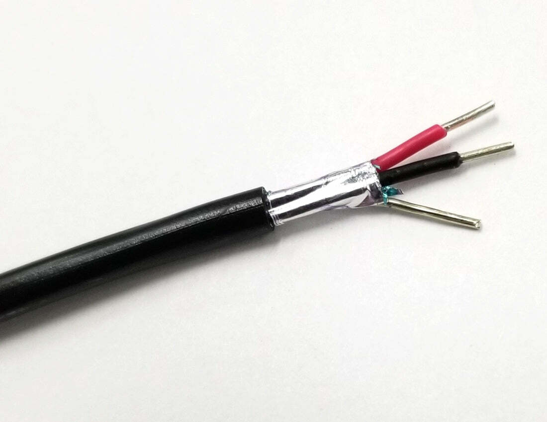 25' Belden 8450 1 Pair 22AWG SOLID, Black Shielded Twisted Paired Audio ...