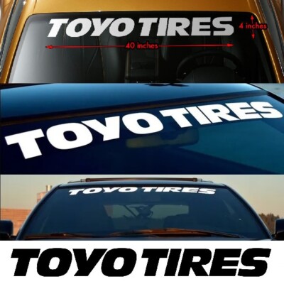 TOYO TIRES Decal Premium Windshield Banner Vinyl Sticker - Any Size | eBay