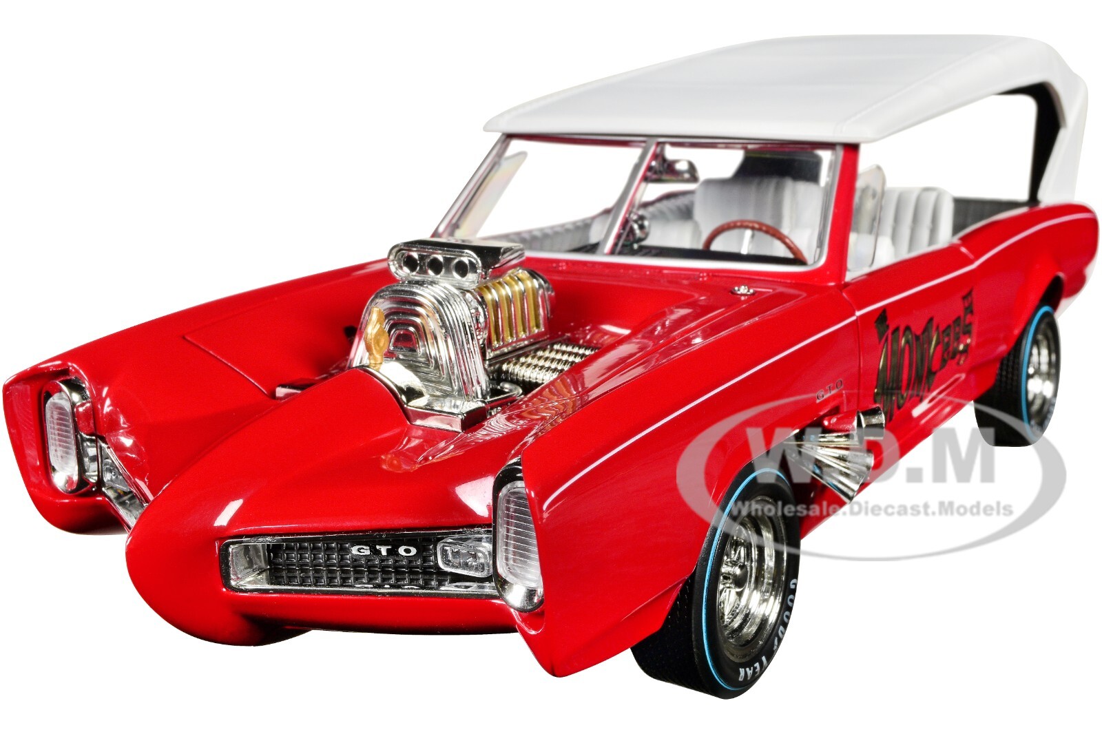 Box Dented MONKEEMOBILE RED "THE MONKEES" W/CUTOUTS 1/18 BY AUTO WORLD ...