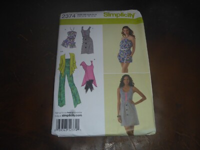 Misses' Jumpsuit /Romper/ Dress/ Top/ Cardigan Sz 4 -12 Simplicity ...