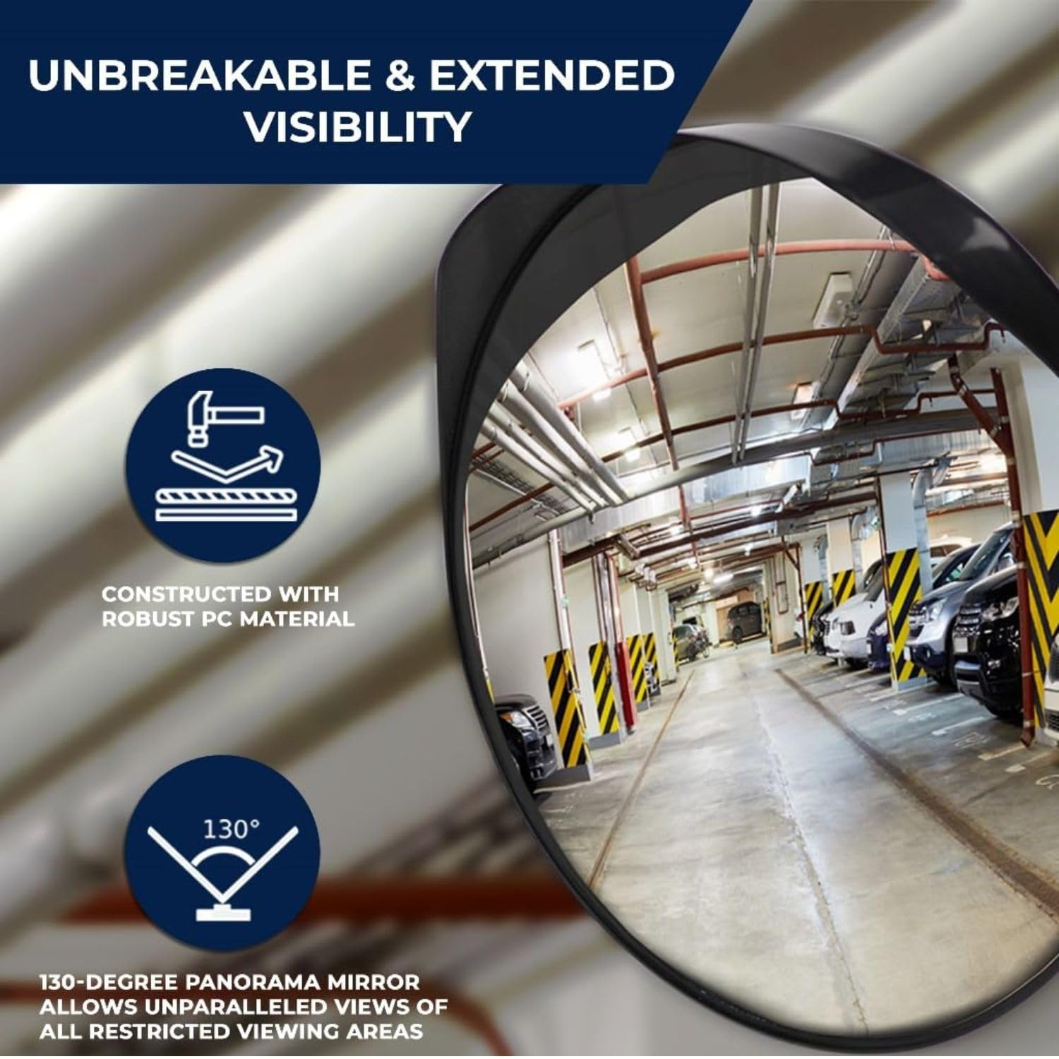 12" Convex Mirror Outdoor & Indoor - Acrylic Safety Traffic Mirror for ...