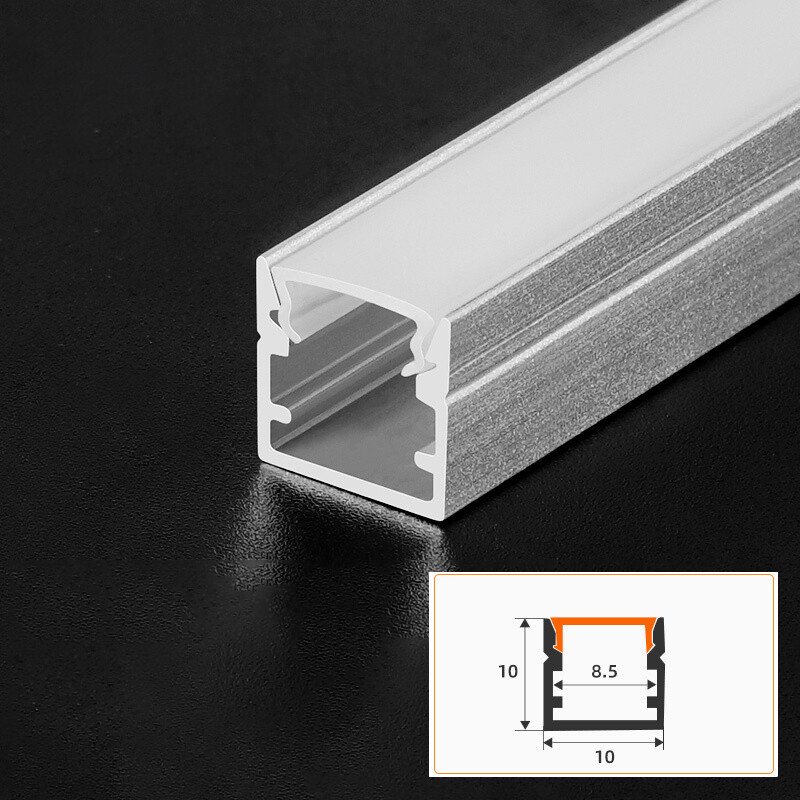 10Pcs 3.3ft Each LED Aluminum Profile Channel Holder with Cover for LED ...