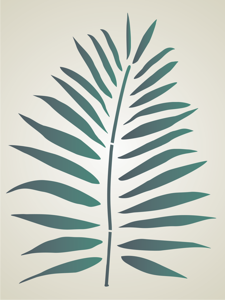 Fern Frond Stencil 11" tall Frond Boho Woods Garden Fern Forest DIY ...