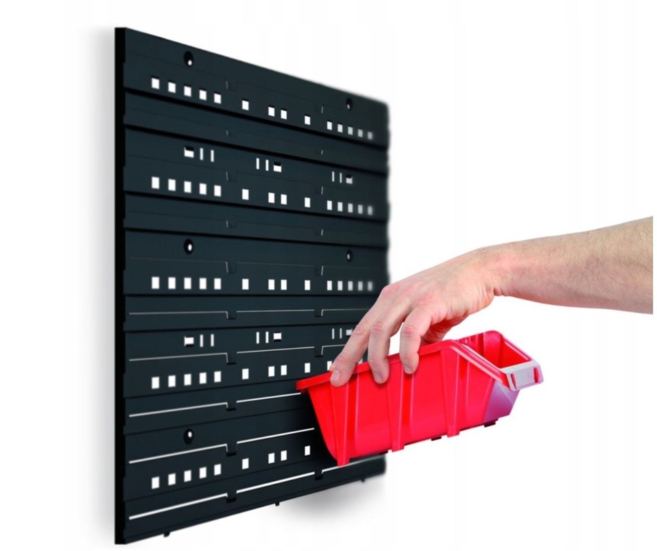 WALL MOUNT STORAGE BOARD ORGANIER BOXES GARAGE DIY BIN PANEL RACK BUILD ...