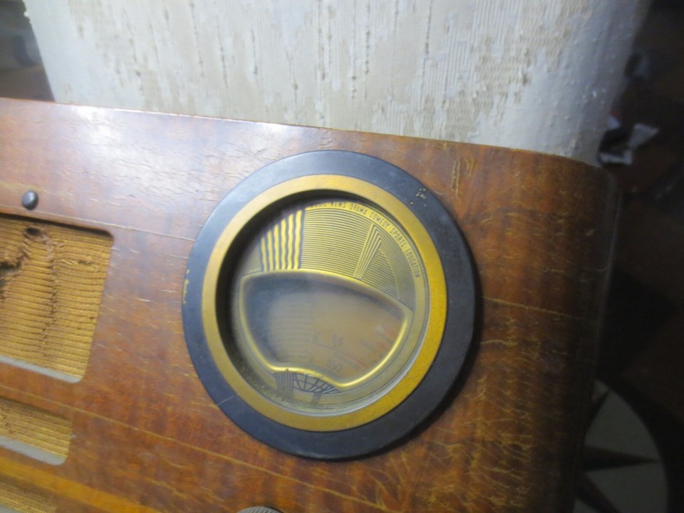 Vintage Philco 38-9 Tube Radio Untested tattered cord Parts or Repair ...