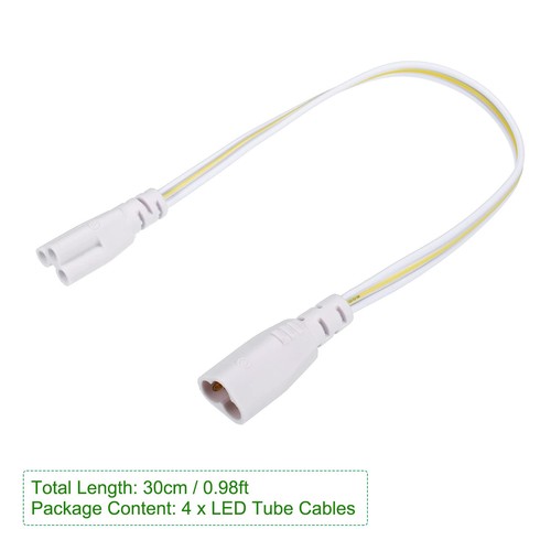 T5 T8 LED Tube Connector Cable 30CM Male to Female Double End Extension ...