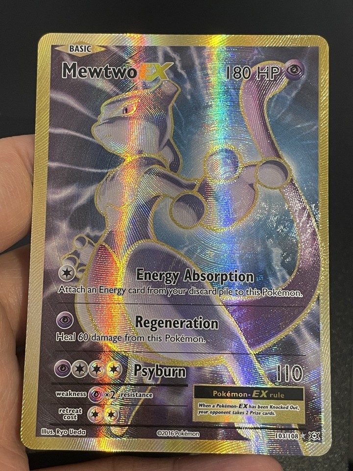Pokemon XY Evolutions Mewtwo EX Full Art Rare Card TCG 103/108 NM | eBay UK