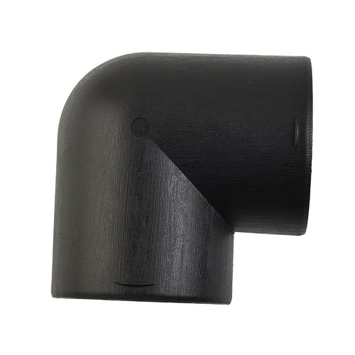 Air Duct Elbow Black Easy To Install Outer Diameter 75mm Plastic ...