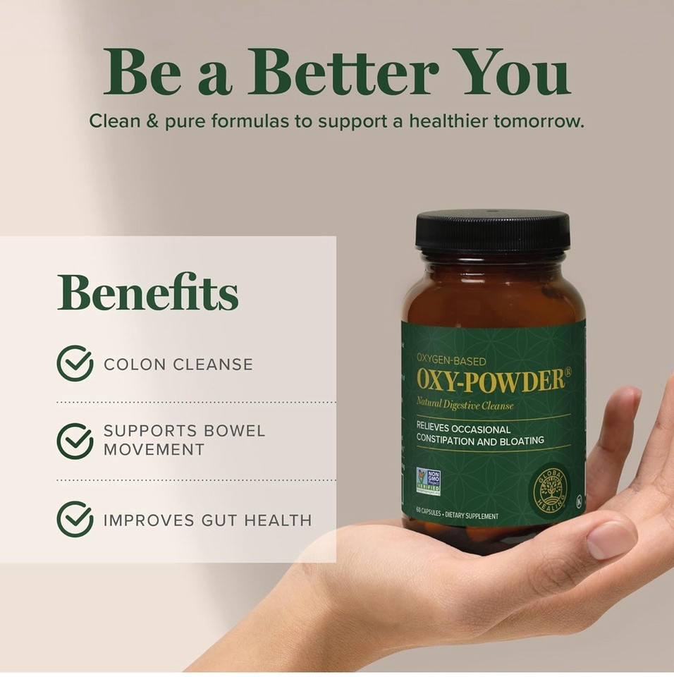 Oxy Powder Colon Cleanse & Natural Detox Pills For Constipation Relief ...