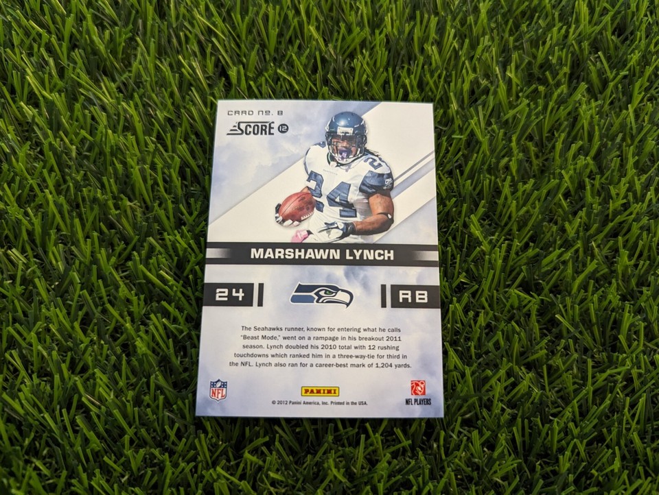 2012 Score Marshawn Lynch In the Zone Football Card #8 - Seattle ...