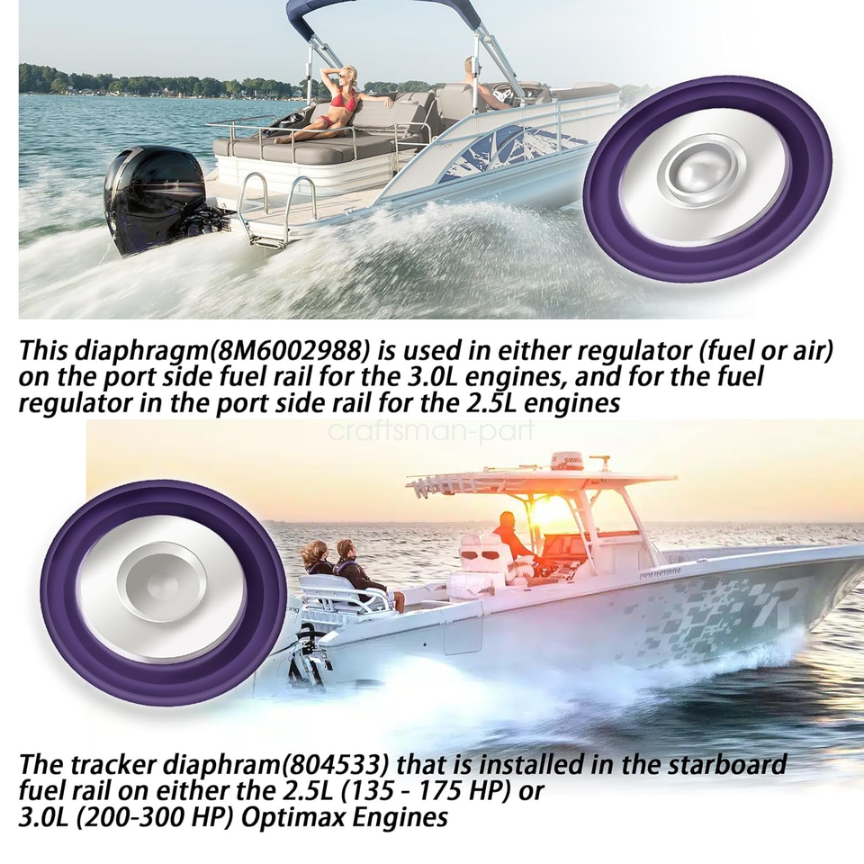 804533 8M6002988 Fuel Regulator Diaphragm Combination For Mercury ...