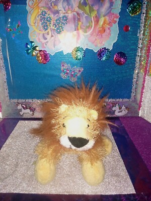 🦄Ganz /Webkinz Stringy Yellow "Lion" Fluffy Brown Mane HM006 9" Plush ...