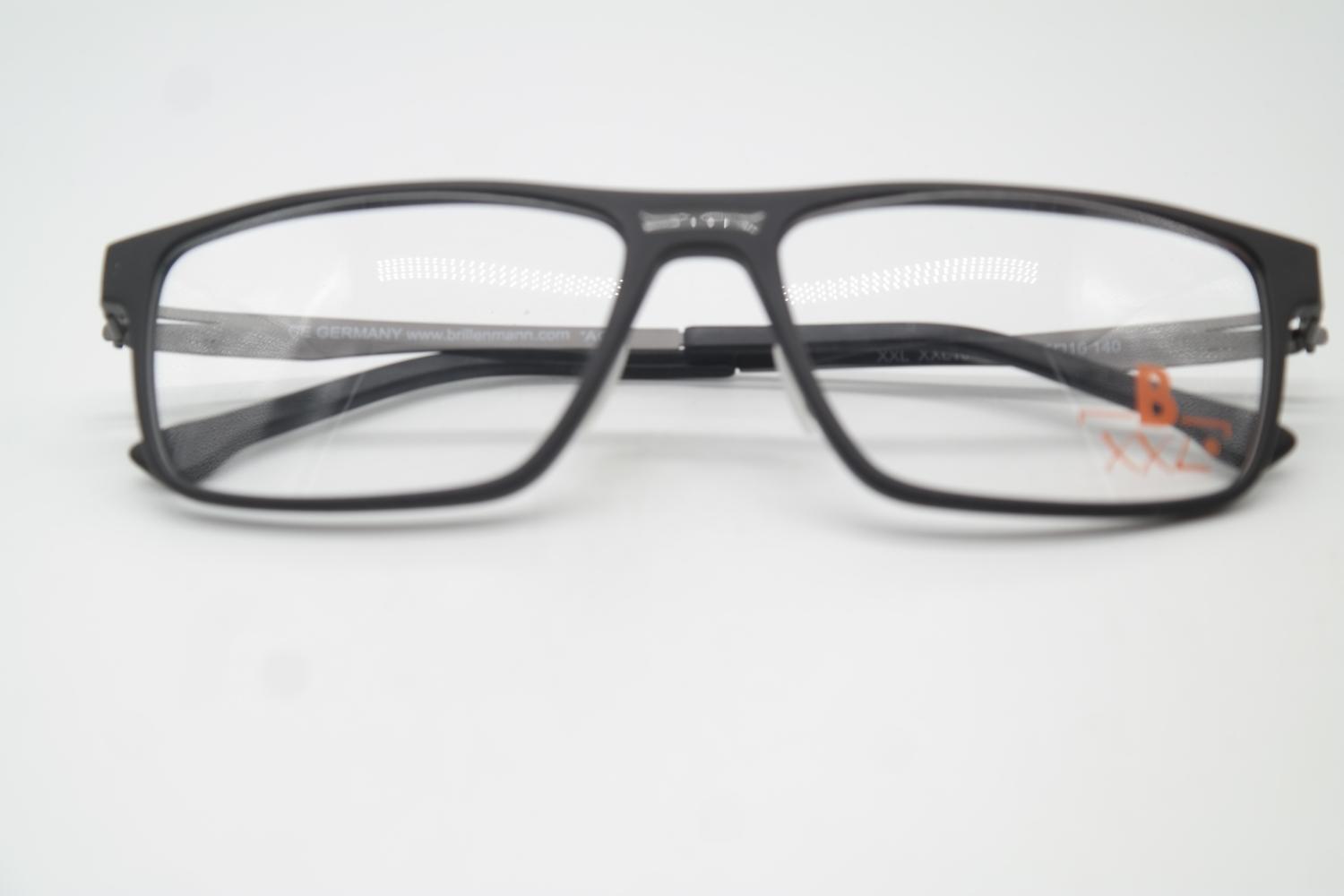 Glasses Brillenmann XXL 1011 Black Metallic Oval Frames Eyeglasses New ...