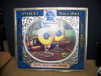 Pabst Blue Ribbon Beer since 1844 Sign "Quality Always Come Through" 17 ...