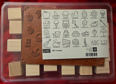 Stampin Up! ABC IMAGES 28 Unmounted Wooden Stamps NEW | eBay