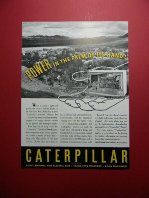 1940 CATERPILLAR DIESEL D13000 ENGINES FEAT. CHALLIS, IDAHO SALES ART ...