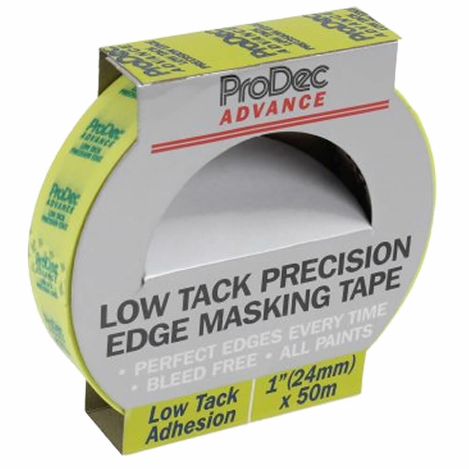 1" ProDec Advance Low Tack Precision Edge Masking Tape 50 Metre Roll ...