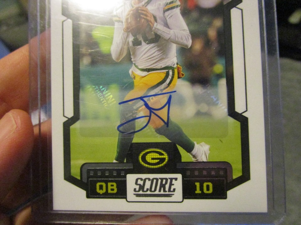 2023 NFL PANINI SCORE JORDAN LOVE AUTOGRAPH #90 - GREEN BAY PACKERS | eBay