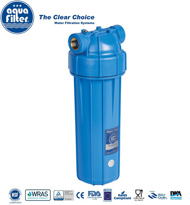 Aquafilter FHPRN34 10” 3/4" in-line water filter housing brass inlet ...