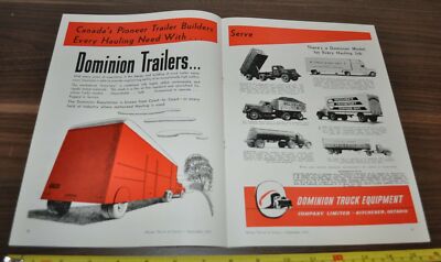 1947 Dominion Truck Equipment Trailer Ad Marconi FM | eBay