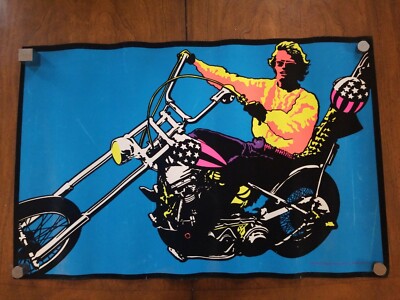 Easy Rider Blue 1972 Poster 21” x 32 1/2” Pro Arts Inc Peter Fonda ...
