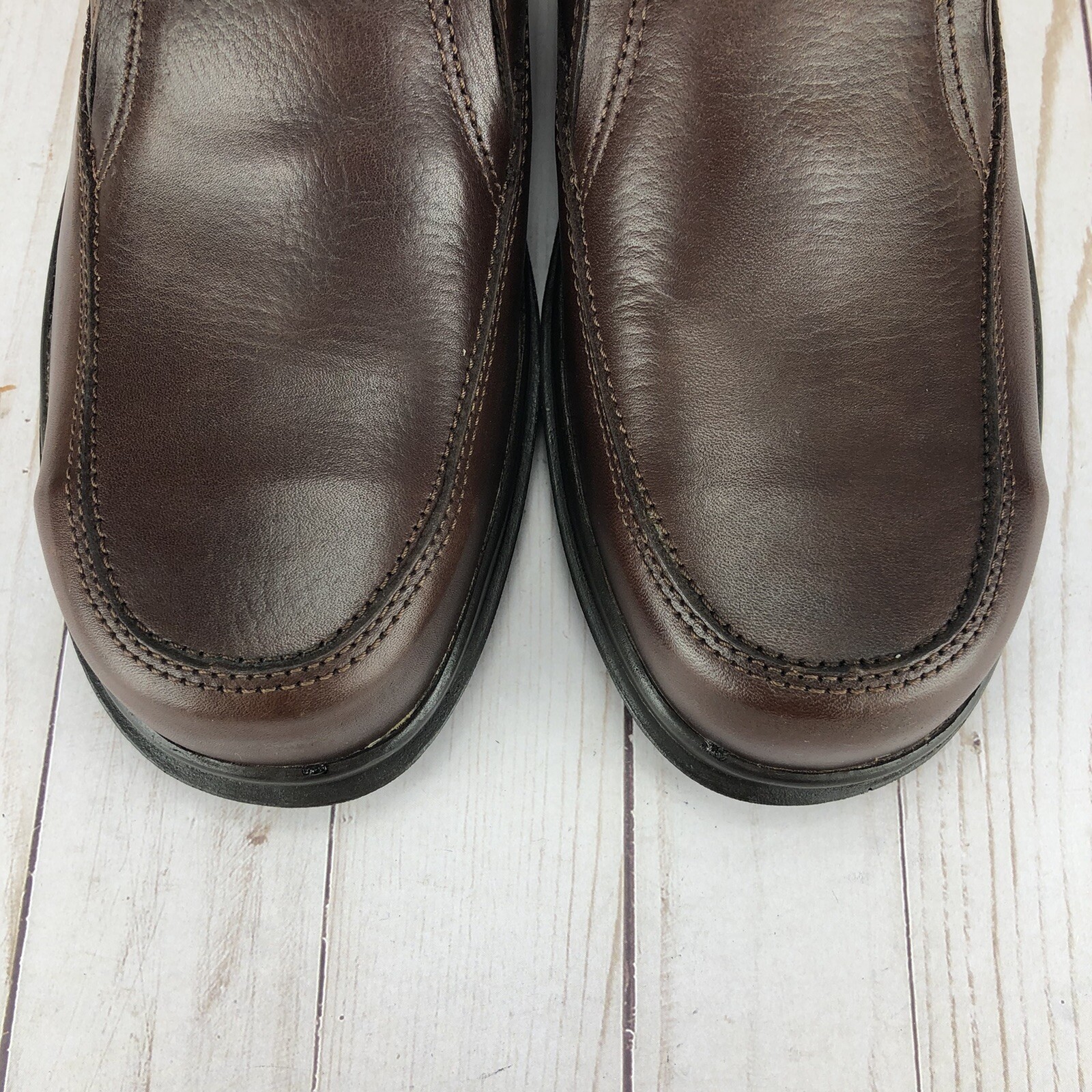 Red Wing Loafers Slip On Shoes Work Safely Steel Toe Brown Leather Mens ...