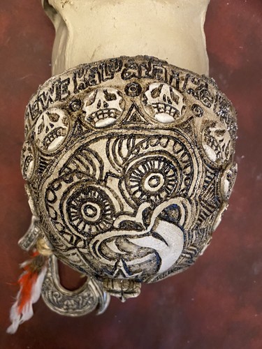 Tiki Real Human skull RESIN REPLICA By Zane Wylie Signed And numbered ...