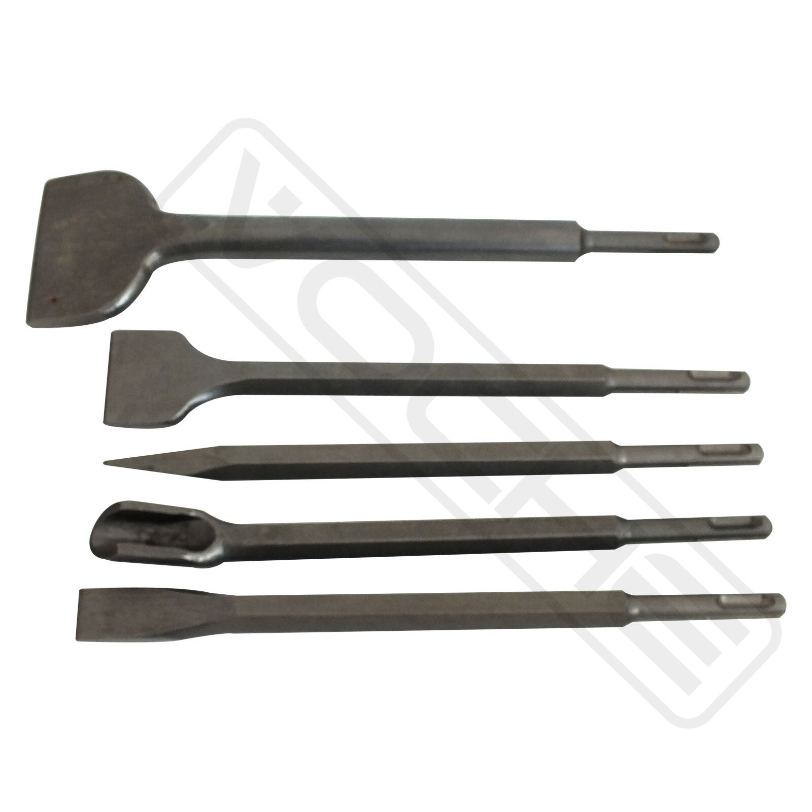 SDS+ Chisel Set - 3" Wide Offset - Groove Point Flat Voche (5PC) | eBay