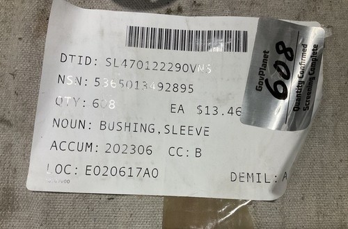 XM1117, M939 SERIES 5T CUMMINS 3913990 SLEEVE BUSHING 75208087 5365-01 ...