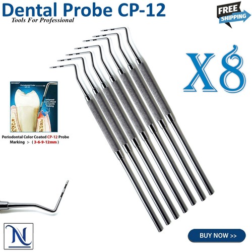 Perio CP-12 Probes 3-6-9-12m Single End Dental Diagnostic Examination ...