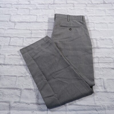 Old Navy Gray Flat Front Polyester Rayon Mens Dress Pants 36x30 | eBay