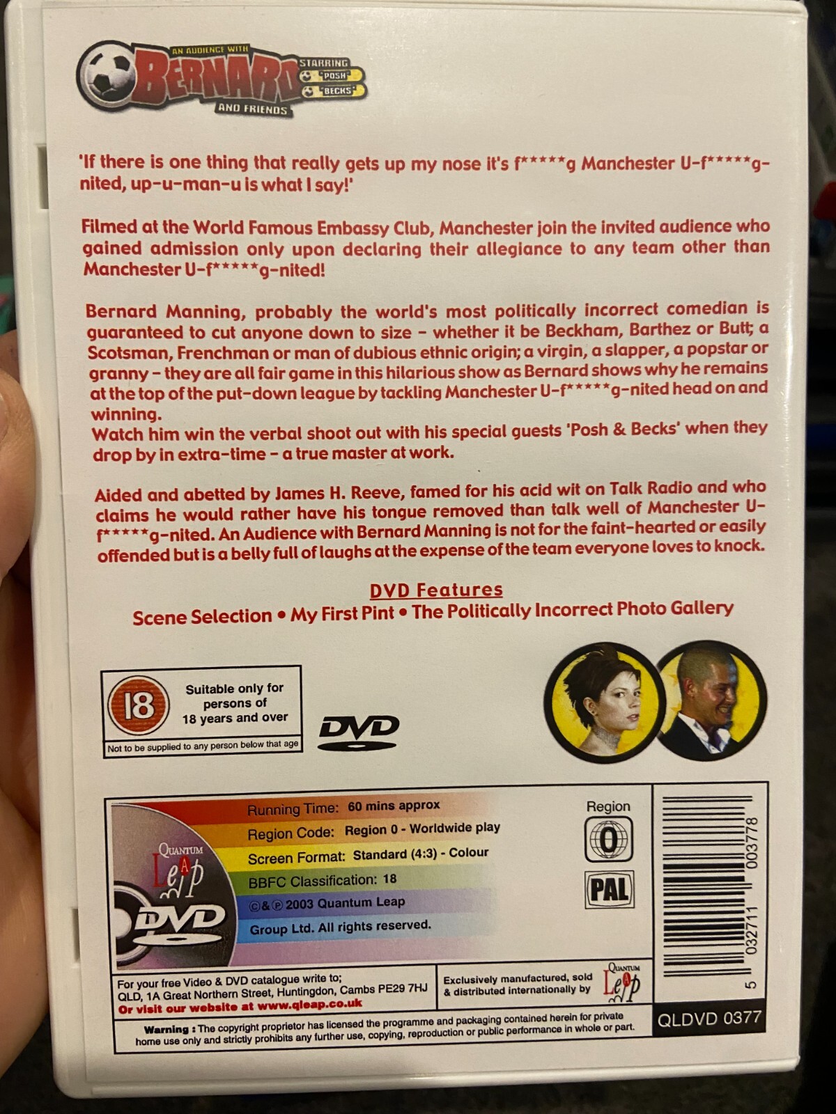 An Audience With Bernard Manning and Friends region 2 DVD (British ...