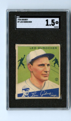 1934 Goudey Leo Durocher St. Louis Cardinals #7 ⭐️💥🎯 SGC Graded 1.5 | eBay