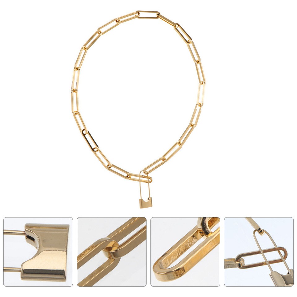 Gothic Neck Jewelry Link Chain Choker Lock Layering Choker Necklaces | eBay